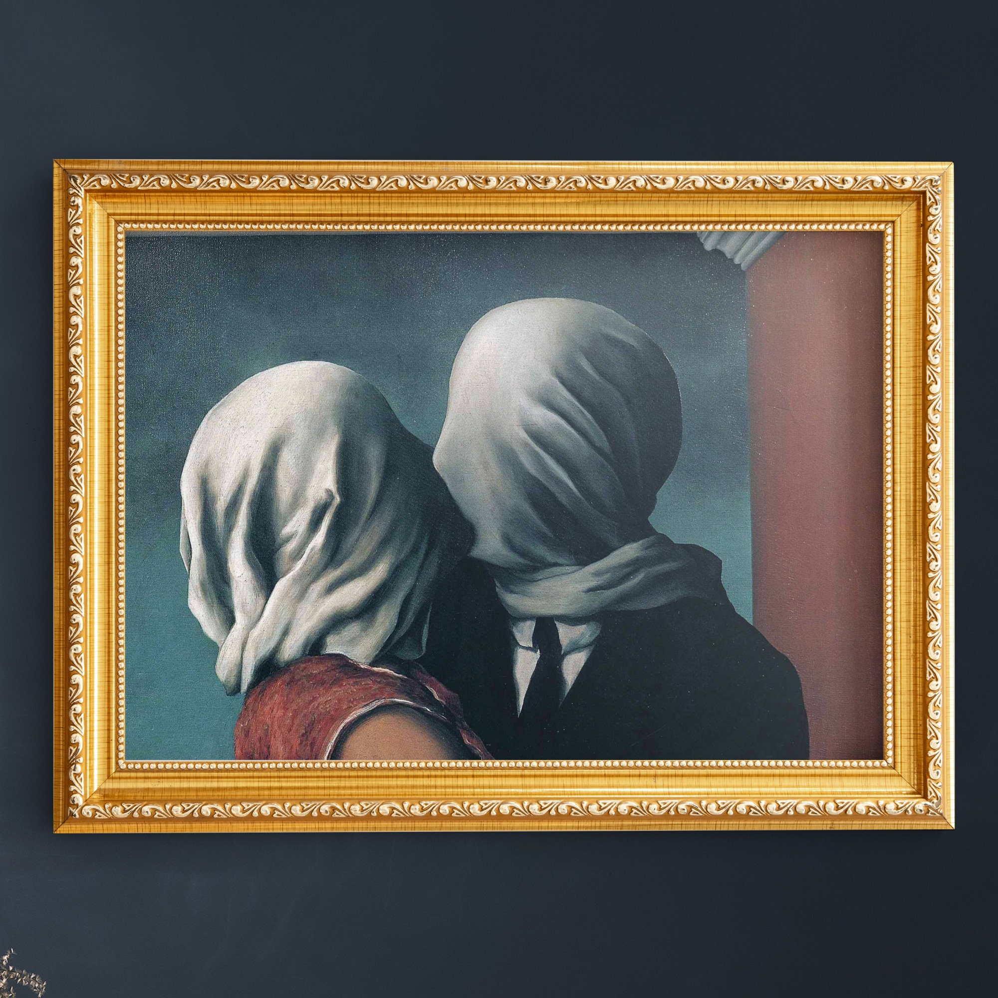 Rene Magritte the Lovers Oil Painting Reproduction Abstract - Etsy