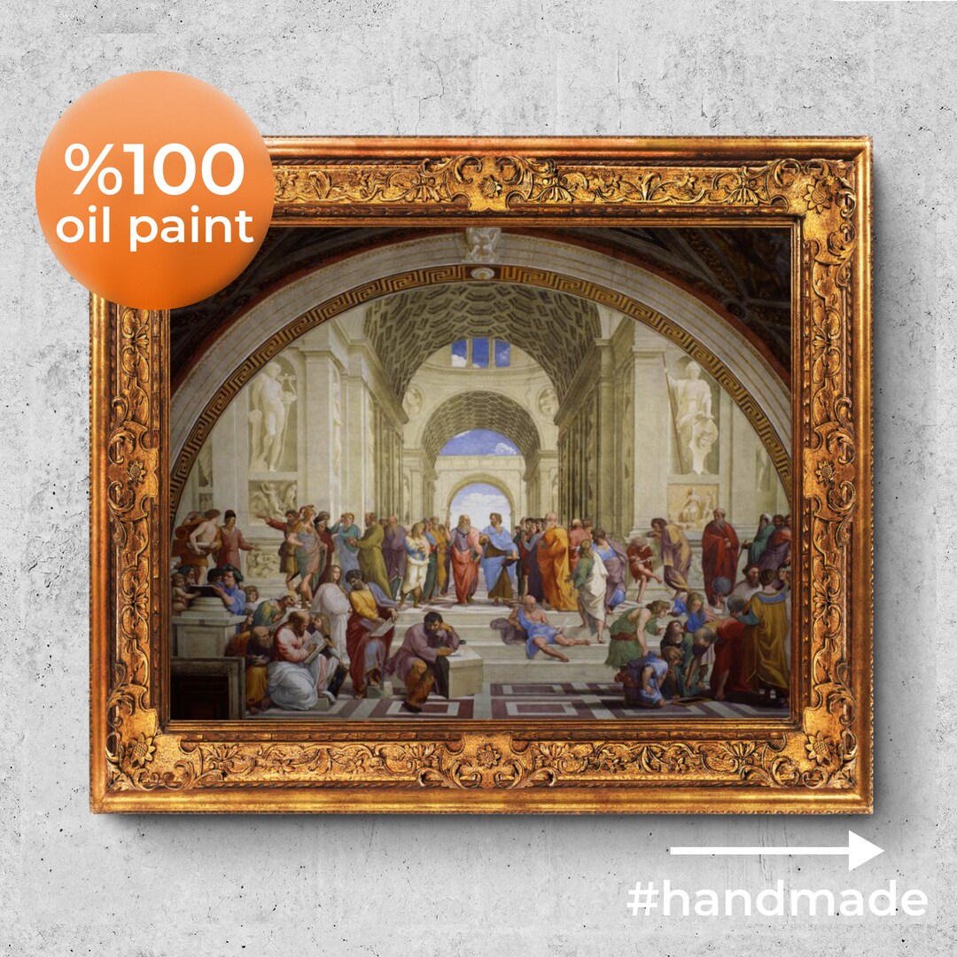 Raphael the School of Athens Oil Painting Reproduction - Etsy