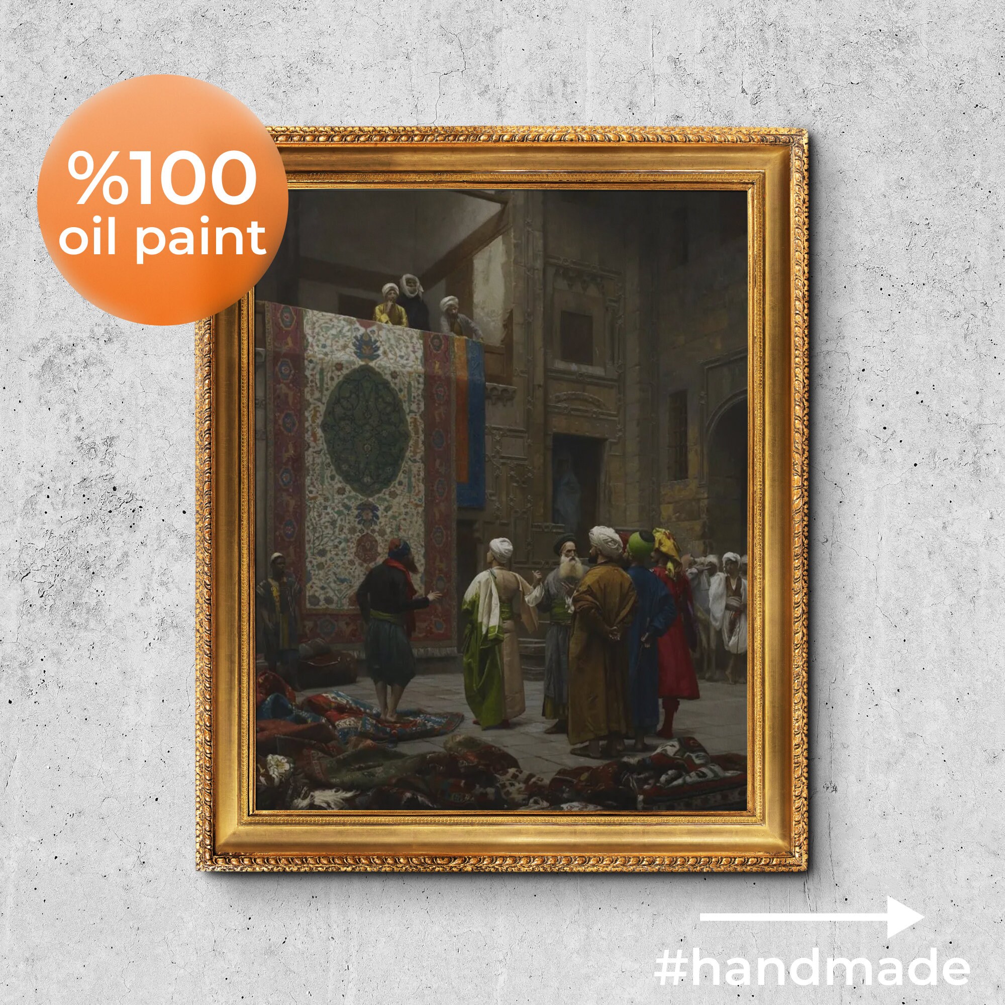 Jean Leon Gerome the Carpet Merchant Oil Painting - Etsy