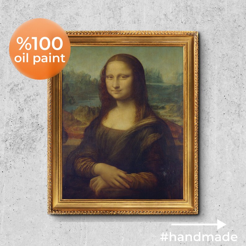 Leonardo Da Vinci Mona Lisa Oil Painting Reproduction - Etsy