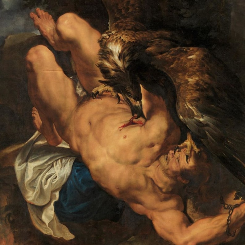 Peter Paul Rubens Prometheus Bound, Oil Painting Reproduction, Framed Painting, Home Decor Wall ...