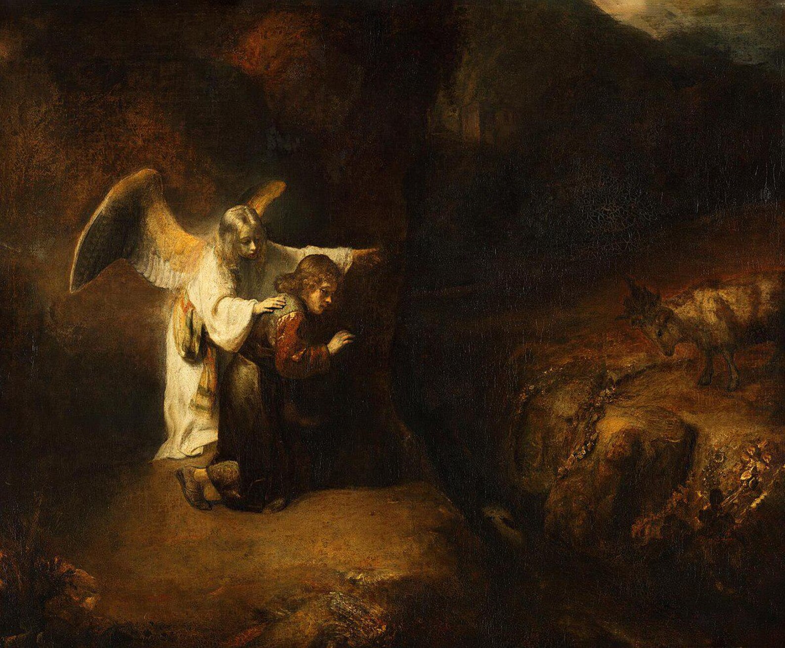 Rembrandt Daniel's Vision Oil Painting Reproduction, Framed Canvas Wall ...