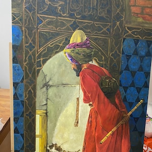 Osman Hamdi Bey the Tortoise Trainer, Oil Painting Reproduction ...