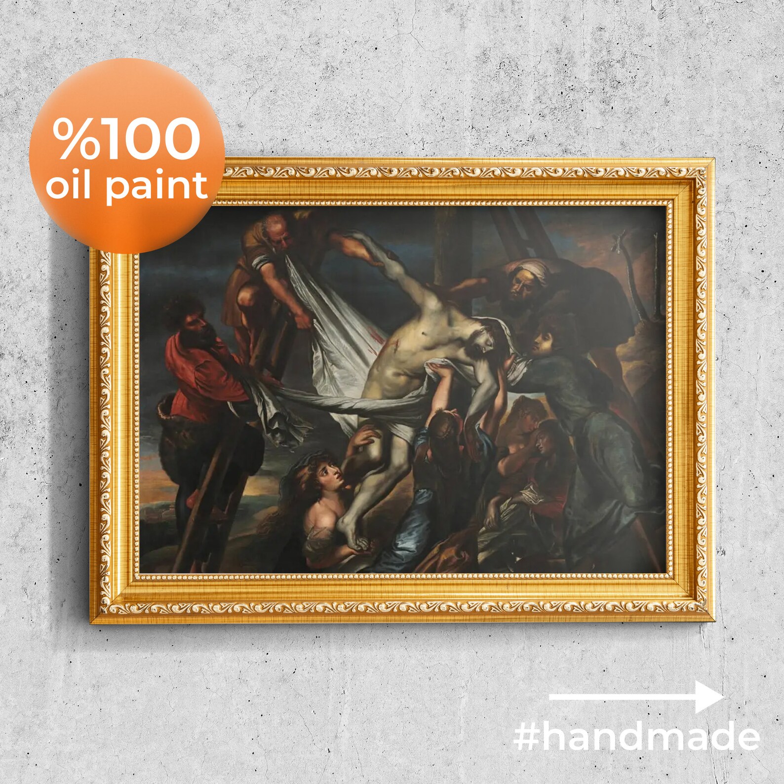 Peter Paul Rubens Die Kreuzabnahme, Oil Painting Reproduction, Framed Painting, Home Decor Wall ...