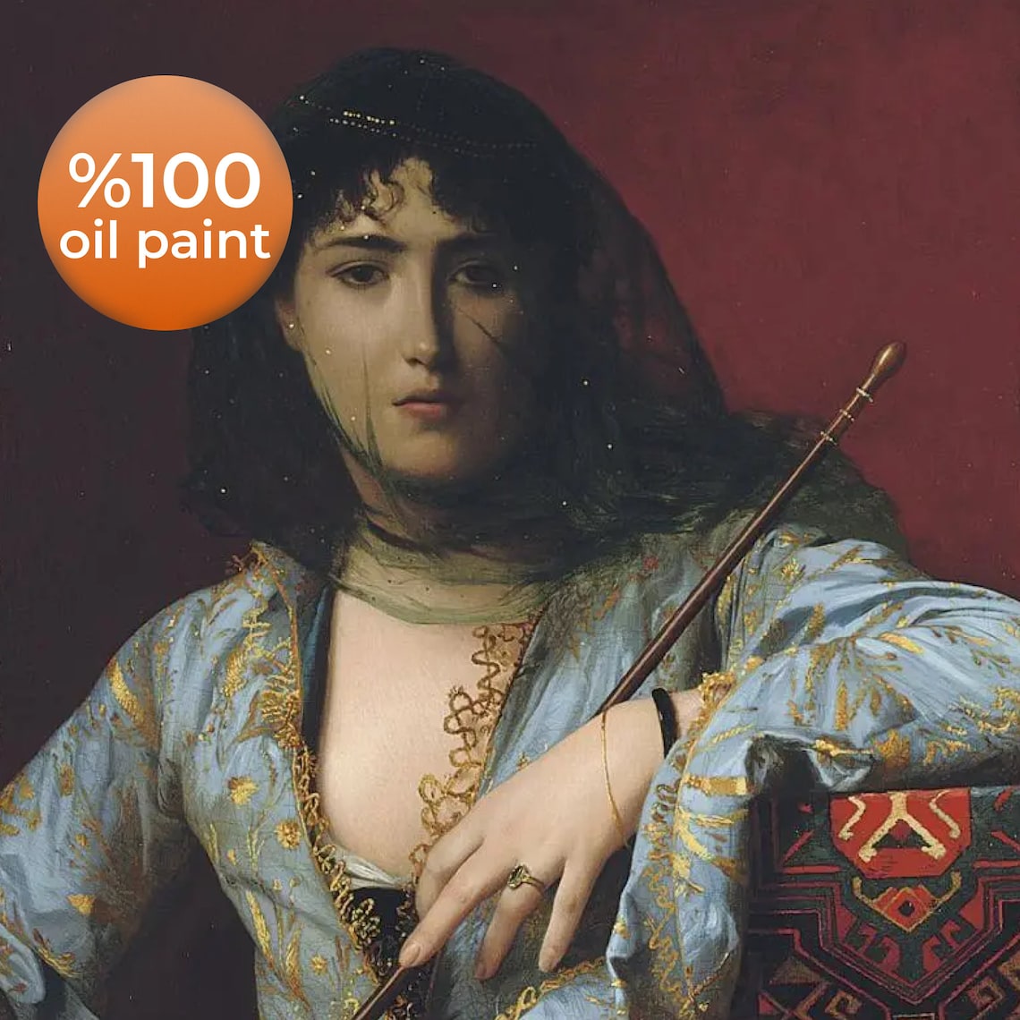 Jean Leon Gerome Veiled Circassian Lady, Oil Painting Reproduction ...