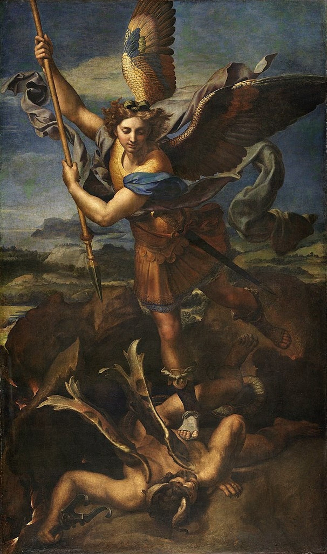 Raphael Le Grand Saint Michel, Oil Painting Reproduction, Renaissance ...