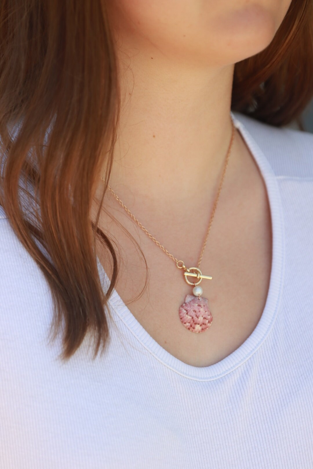 Pink Scallop Pearl Necklace. Scallop Locally Sourced on Sanibel Island ...