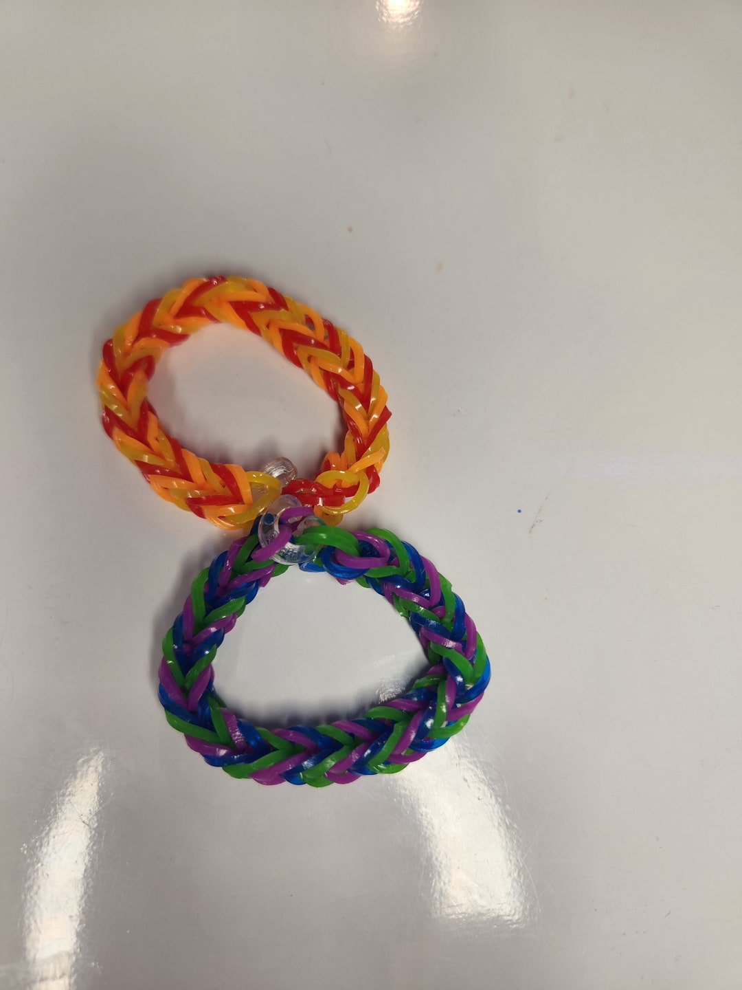 Multi-colored Rainbow Loom Friendship Bracelets - Etsy