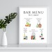 Bar Menu Template, Digital Bar Menu, Bar Menu Canva Template ...