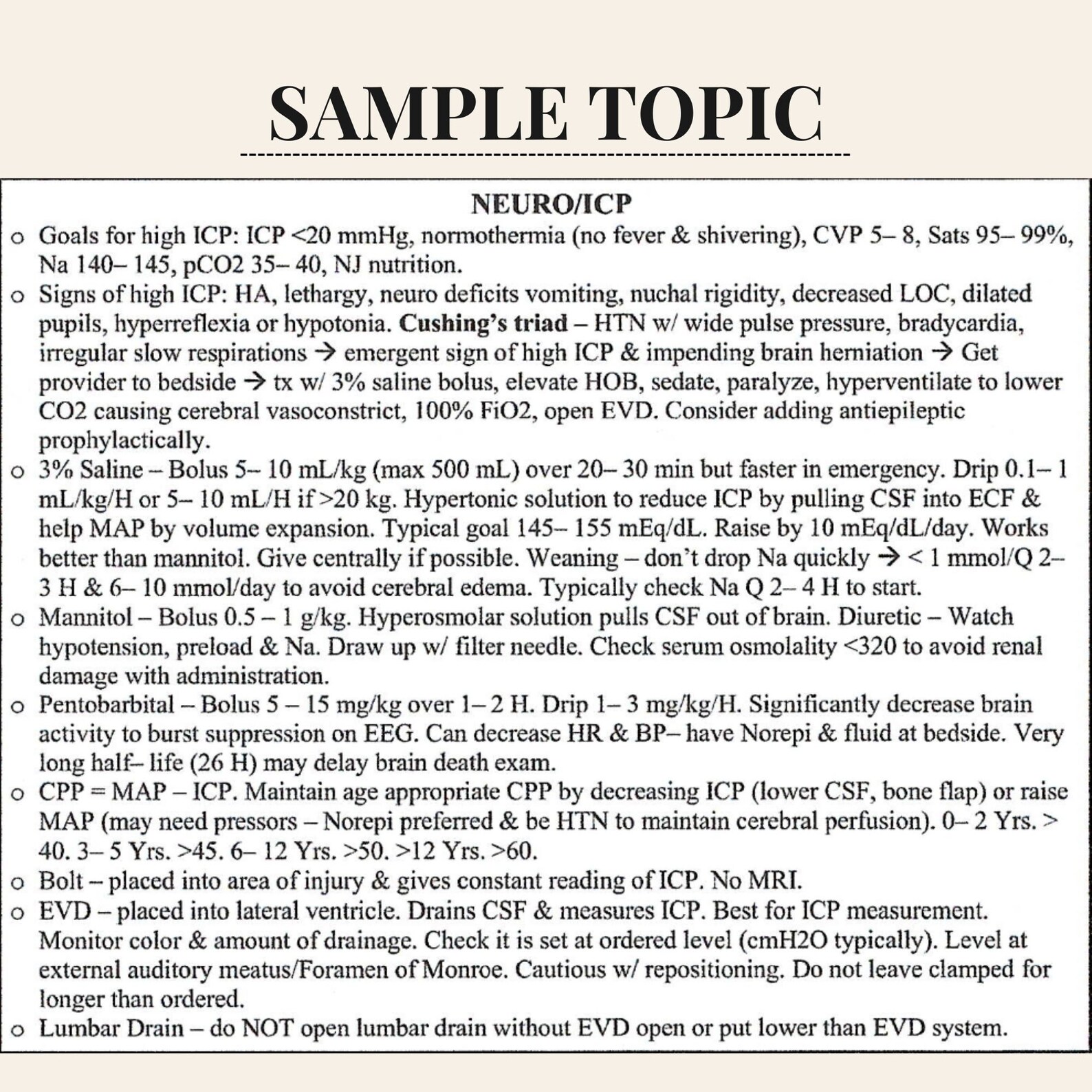 Pediatric Intensive Care Unit Nursing Bundle: PICU Reference Sheet and ...