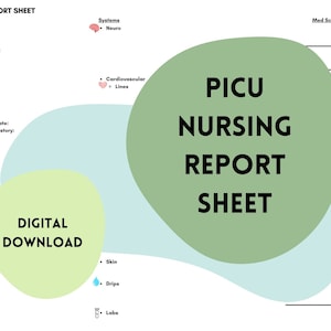 Pediatric Intensive Care Unit Nursing Bundle: PICU Reference Sheet and ...