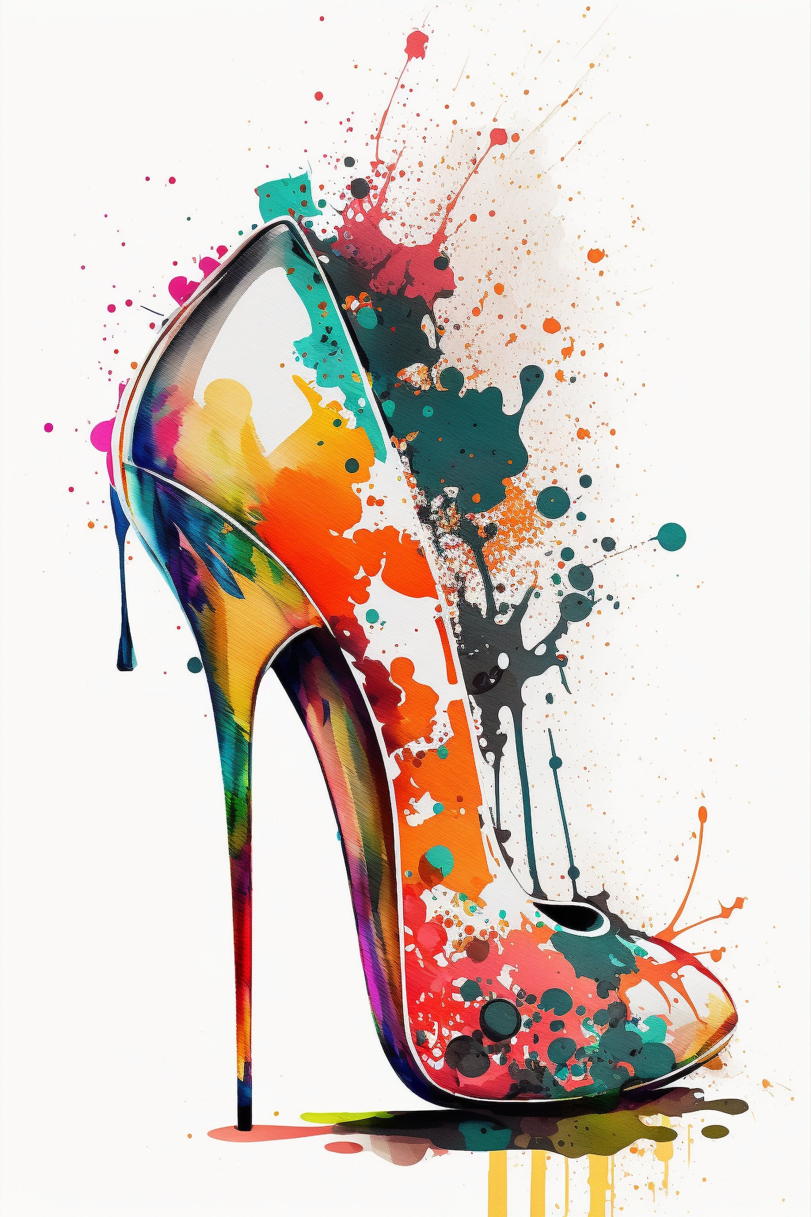 Stiletto Heel in Watercolor Painting of a Stiletto Heel - Etsy Canada