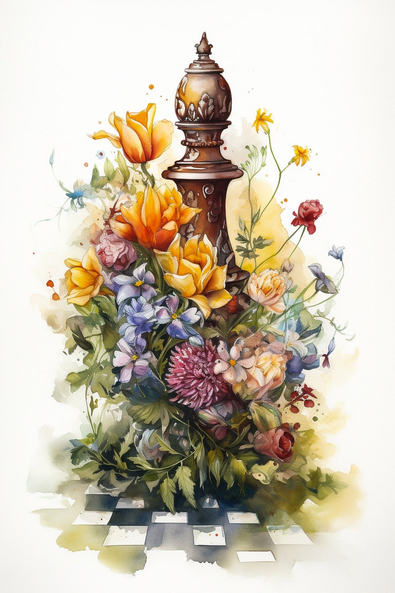 Chess Piece Wall Art, Puzzles and Games Gifts, Chess Piece Art, Games ...