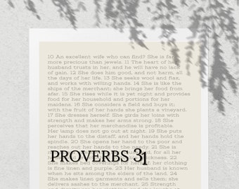 Proverbs 31, DIGITAL PRINT, Modern Bible, Scripture Wall Art - Etsy