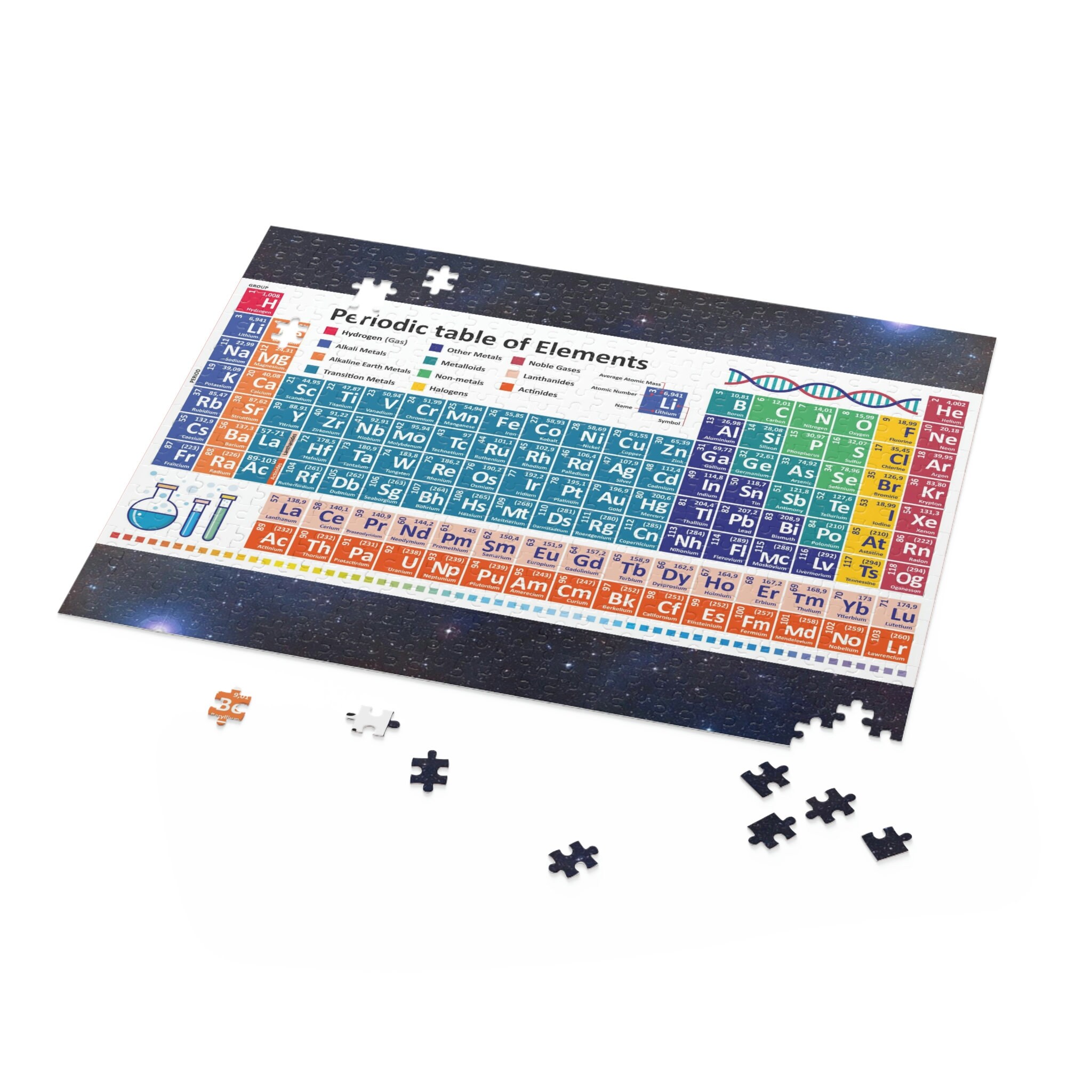 Chemistry Science Gift Periodic Table of Elements Puzzle - Etsy