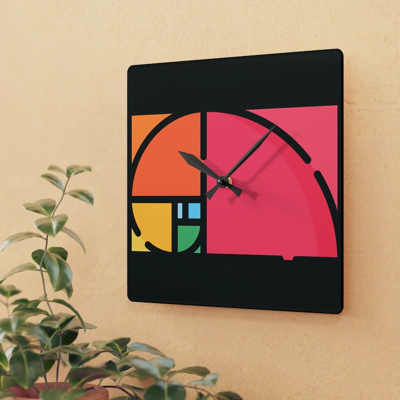Fibonacci Spiral Clock - Etsy