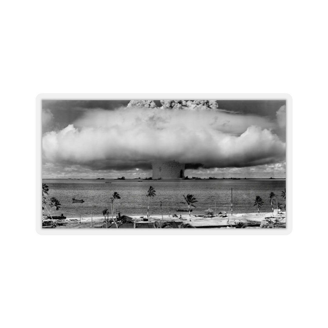 Nuclear Energy Bomb Atomic Explosion Mushroom Cloud Fallout Sticker ...