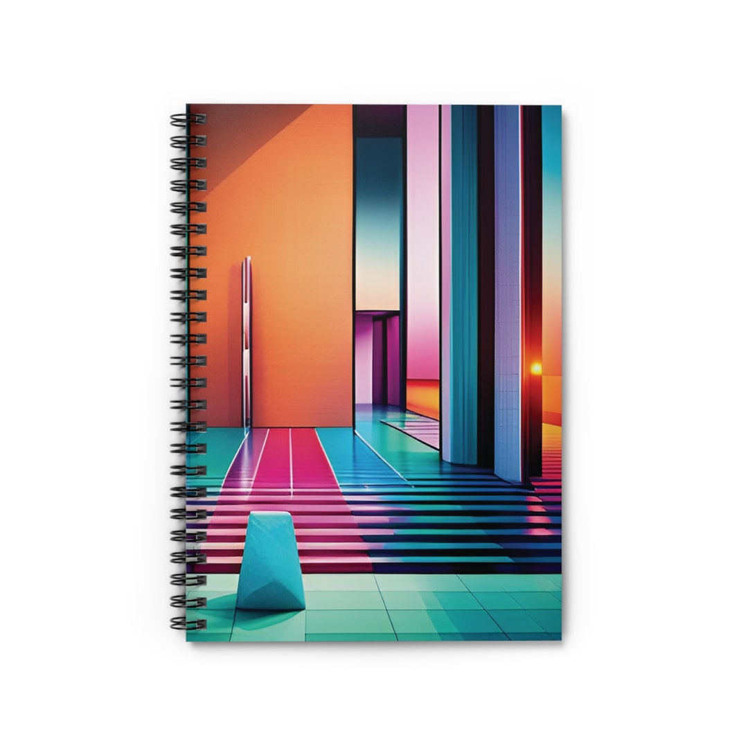 Abstract AI Retro Sunset Building 80s 90s Geometric Pattern Nostalgic ...