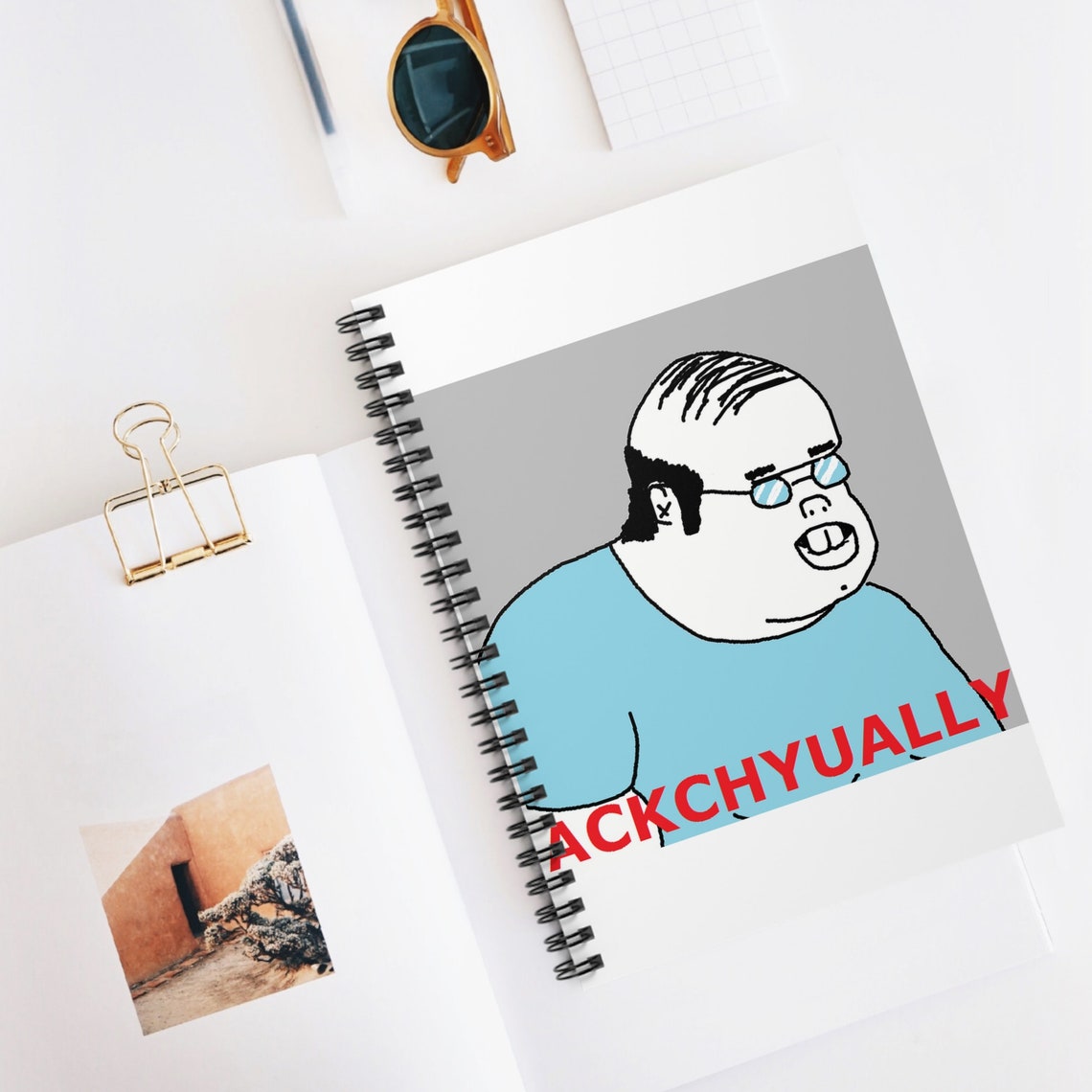 Funny Ackchyually Actually Nerd Dork Know It All Sarcastic Meme Notebook Dream Gratitude Prayers ...