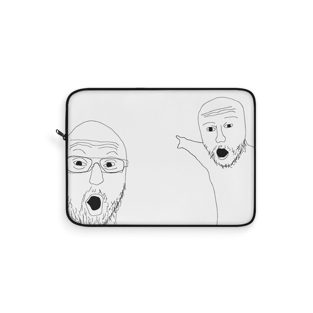 Two Soyjacks Wojak Soypoint Pointing Print Laptop Sleeve Tablet ...