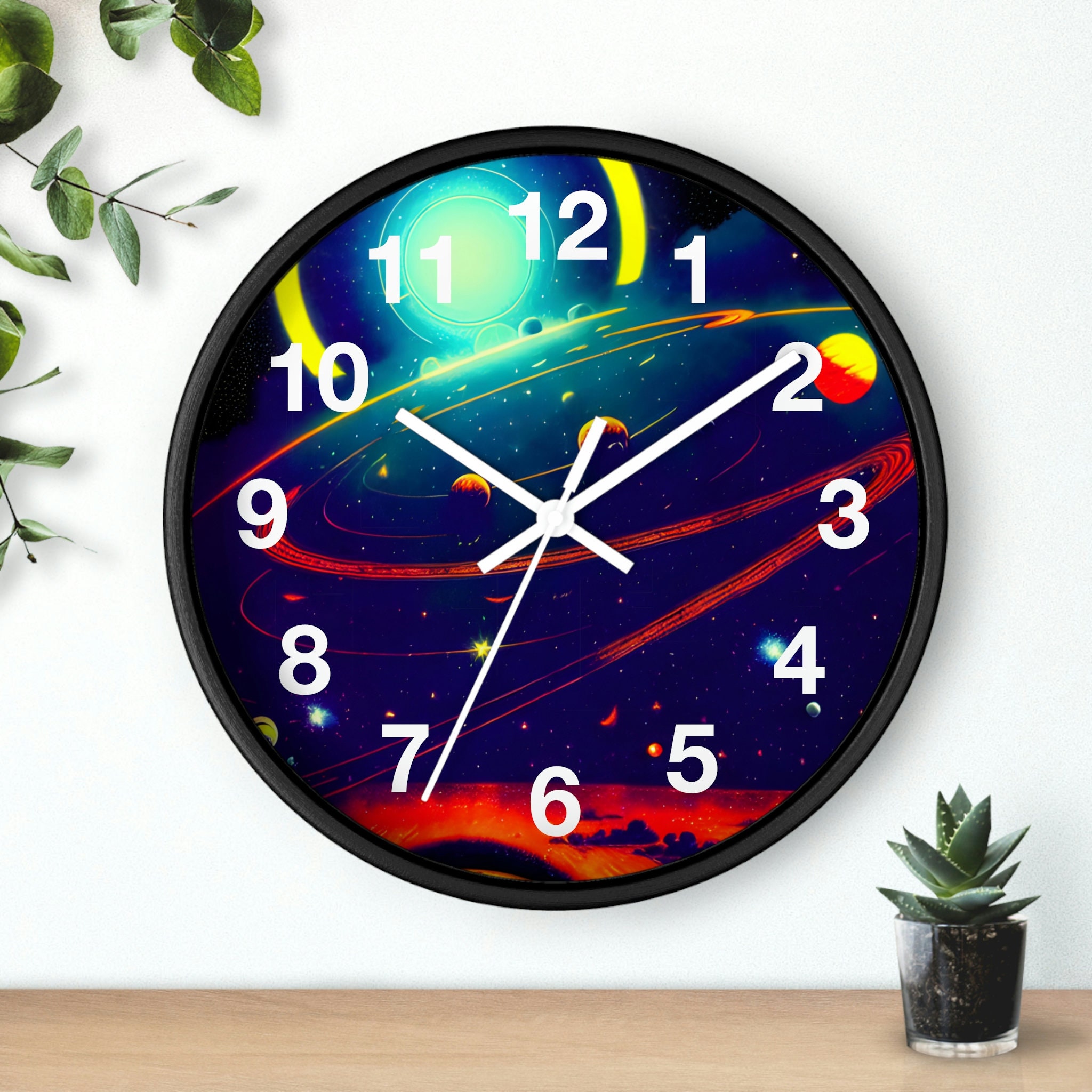 Solar System Astronomy Outer Space Cosmos Wall Clock, Wall Decor - Etsy