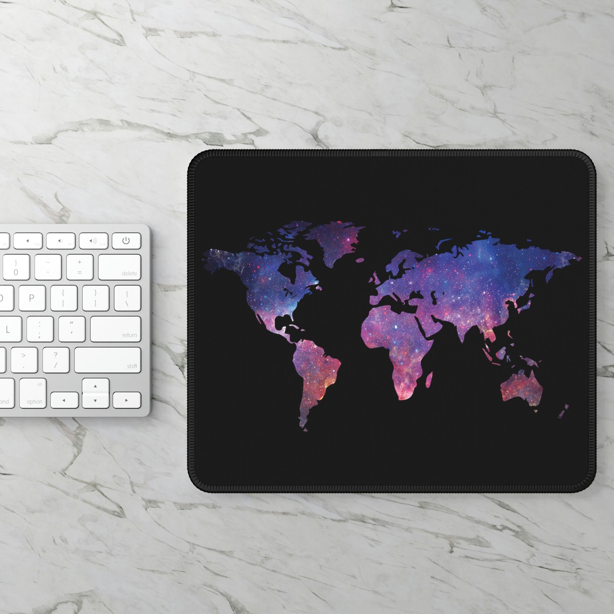 Cosmic World Map Atlas Continents Geography Computer Gaming Mouse Pad ...