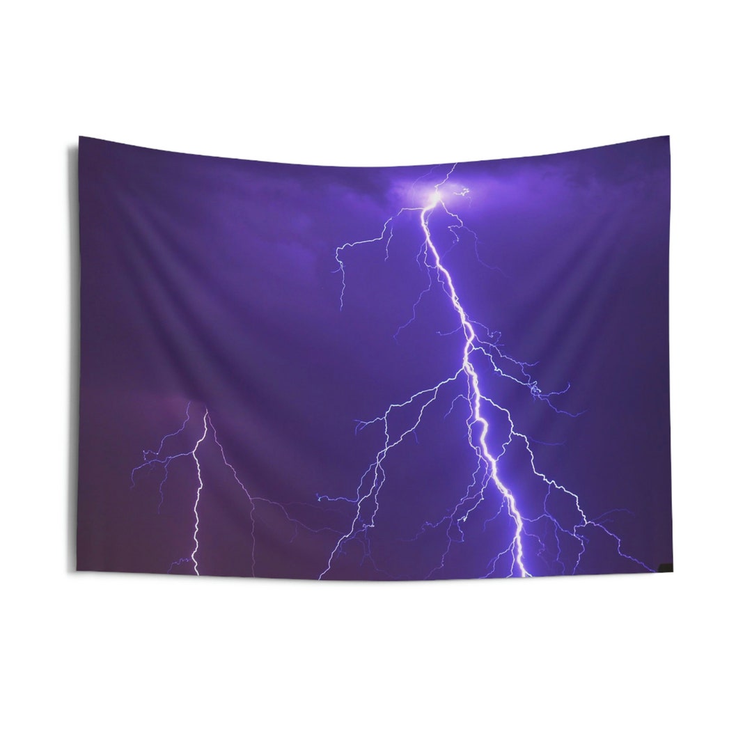 Lightning Strike Nature Indoor Wall Tapestry, Wall Decor Art, Nature ...