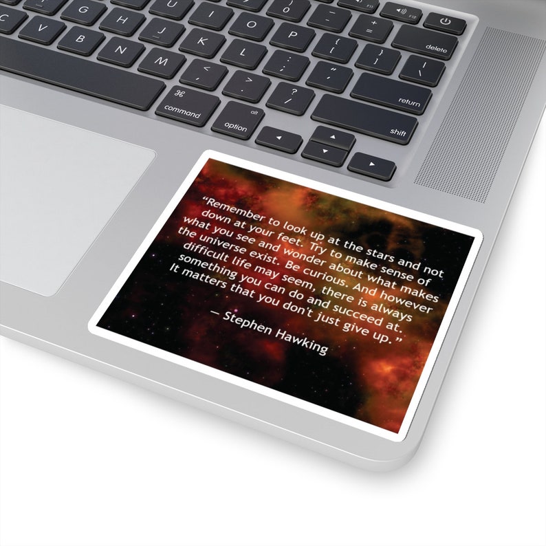 Stephen Hawking Space Cosmology Astronomy Motivation Sticker Laptop ...