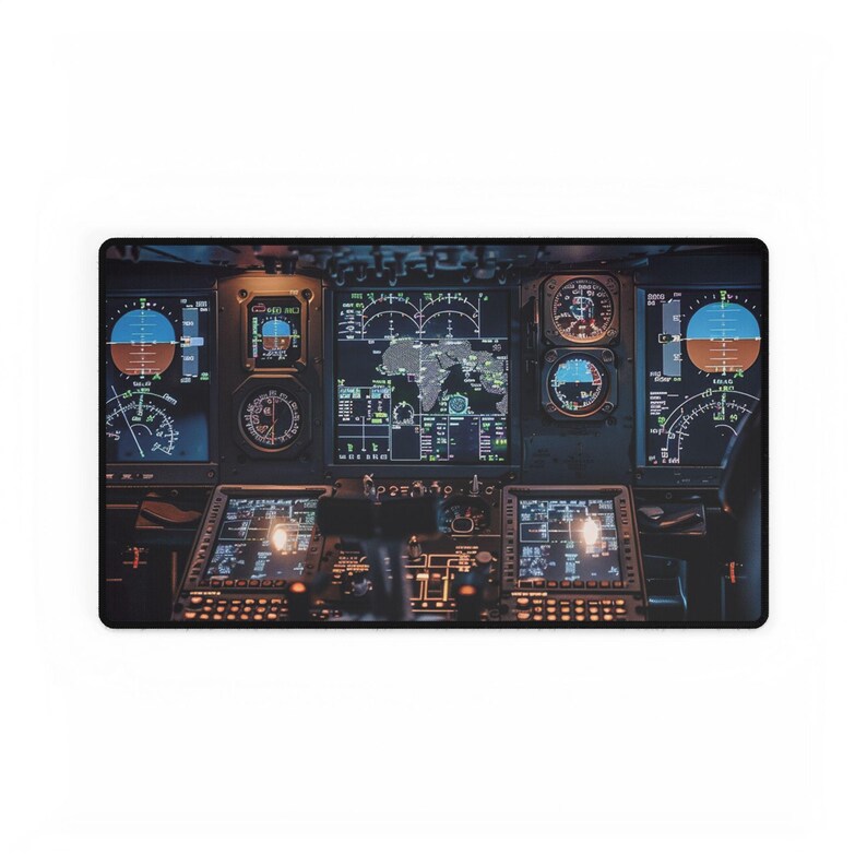 Airplane Cockpit Mouse Pad: Aviation Tech Office Decor - Etsy