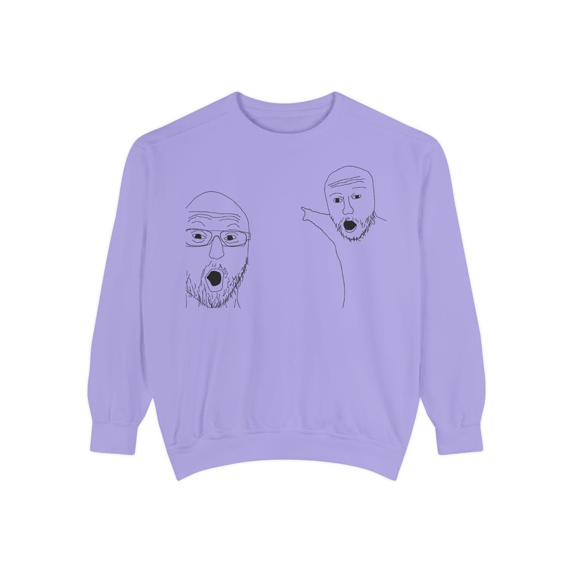 Two Soyjacks Wojak Soy Point Pointing Funny Meme Unisex Cotton T Shirt ...
