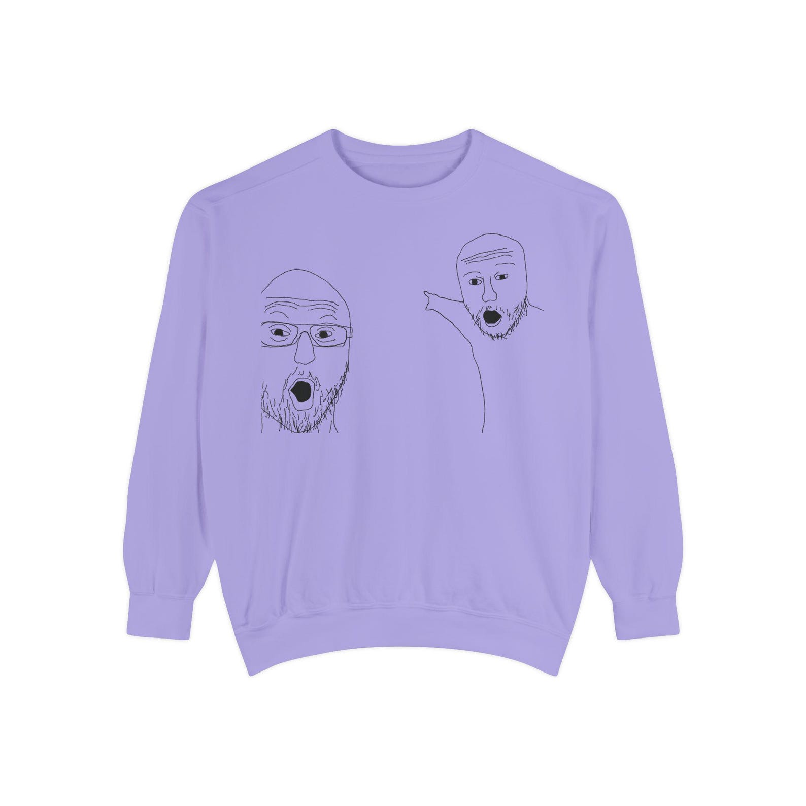 Two Soyjacks Wojak Soy Point Pointing Funny Meme Unisex Cotton T Shirt ...