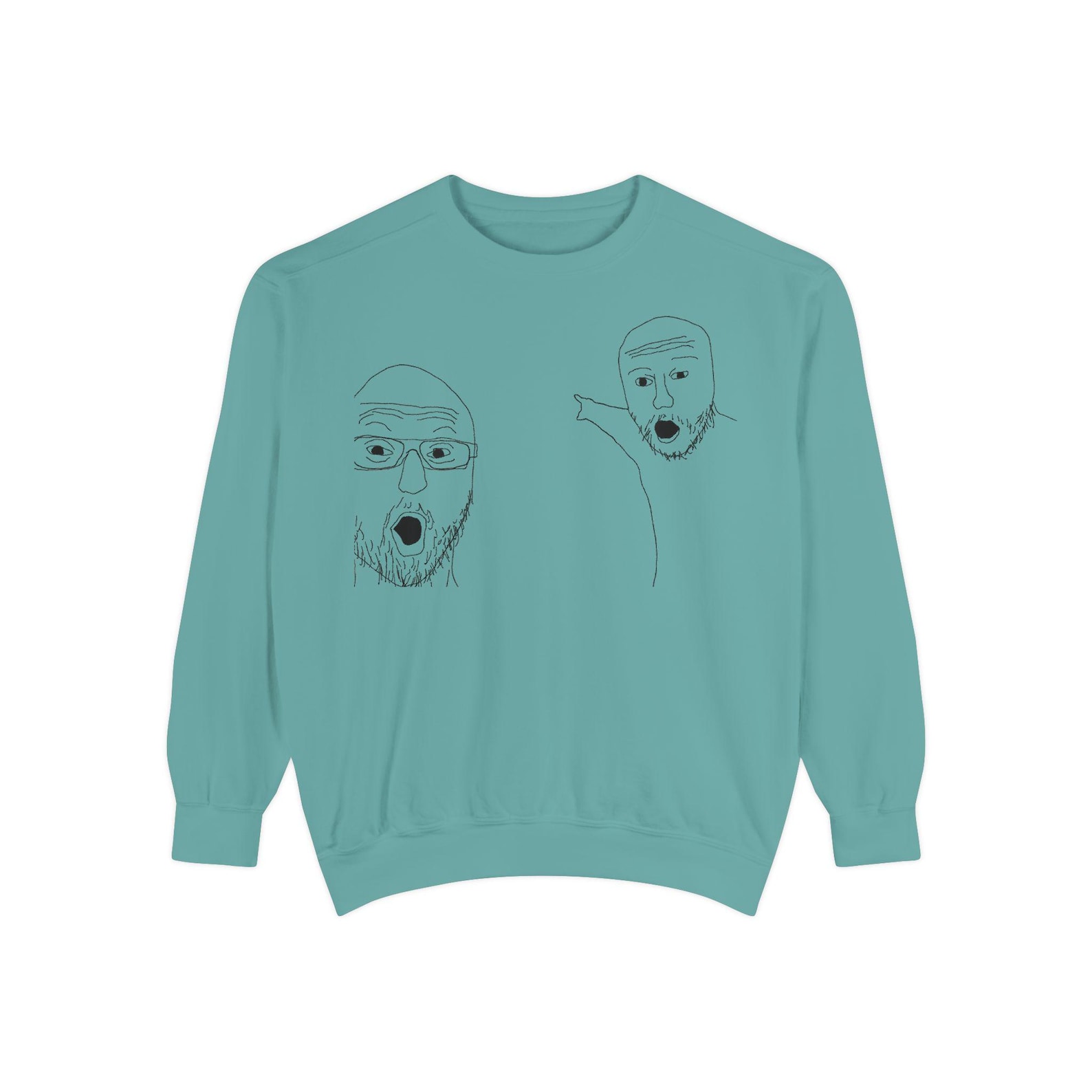 Two Soyjacks Wojak Soy Point Pointing Funny Meme Unisex Cotton T Shirt ...