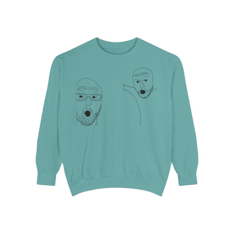 Two Soyjacks Wojak Soy Point Pointing Funny Meme Unisex Cotton T Shirt ...