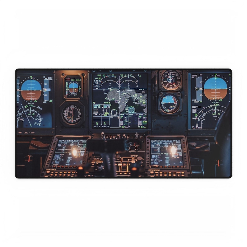 Airplane Cockpit Mouse Pad: Aviation Tech Office Decor - Etsy