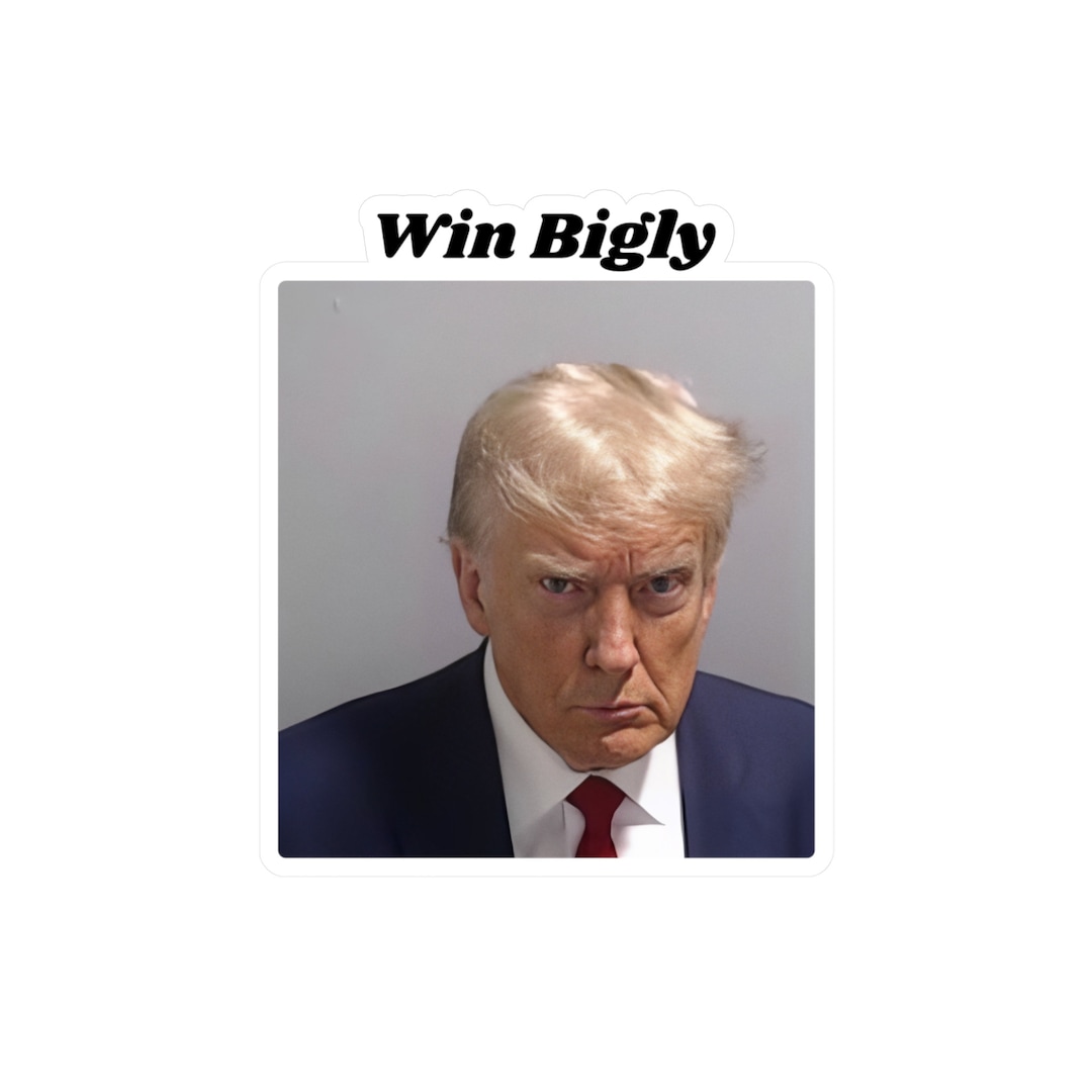 Donald Trump Win Bigly MAGA Fulton County Mugshot Smile Meme President ...