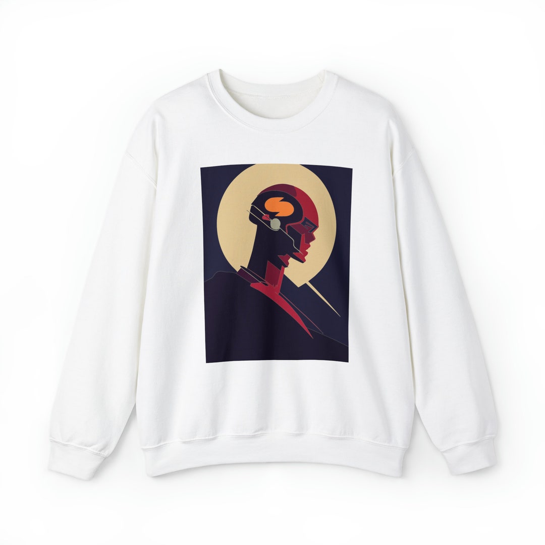 Cyberpunk Android Robot Futuristic Comfy Sweater Gift Unisex Heavy ...