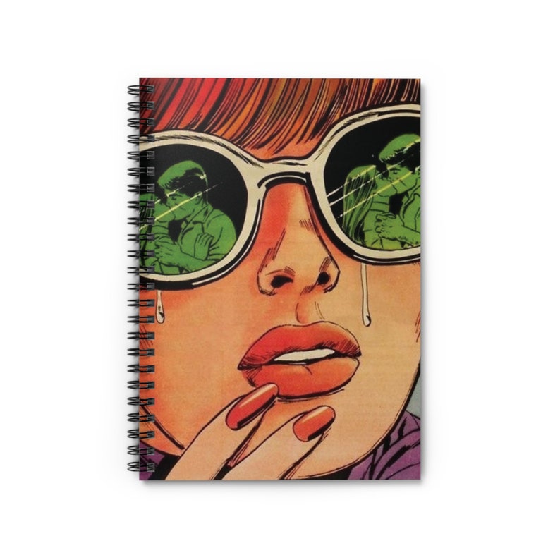 Vintage Retro Pop Art Crying Women Diary Journal Study - Etsy