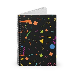 Retro Confetti 80s 90s Geometric Pattern Nostalgic Graphic Diary ...