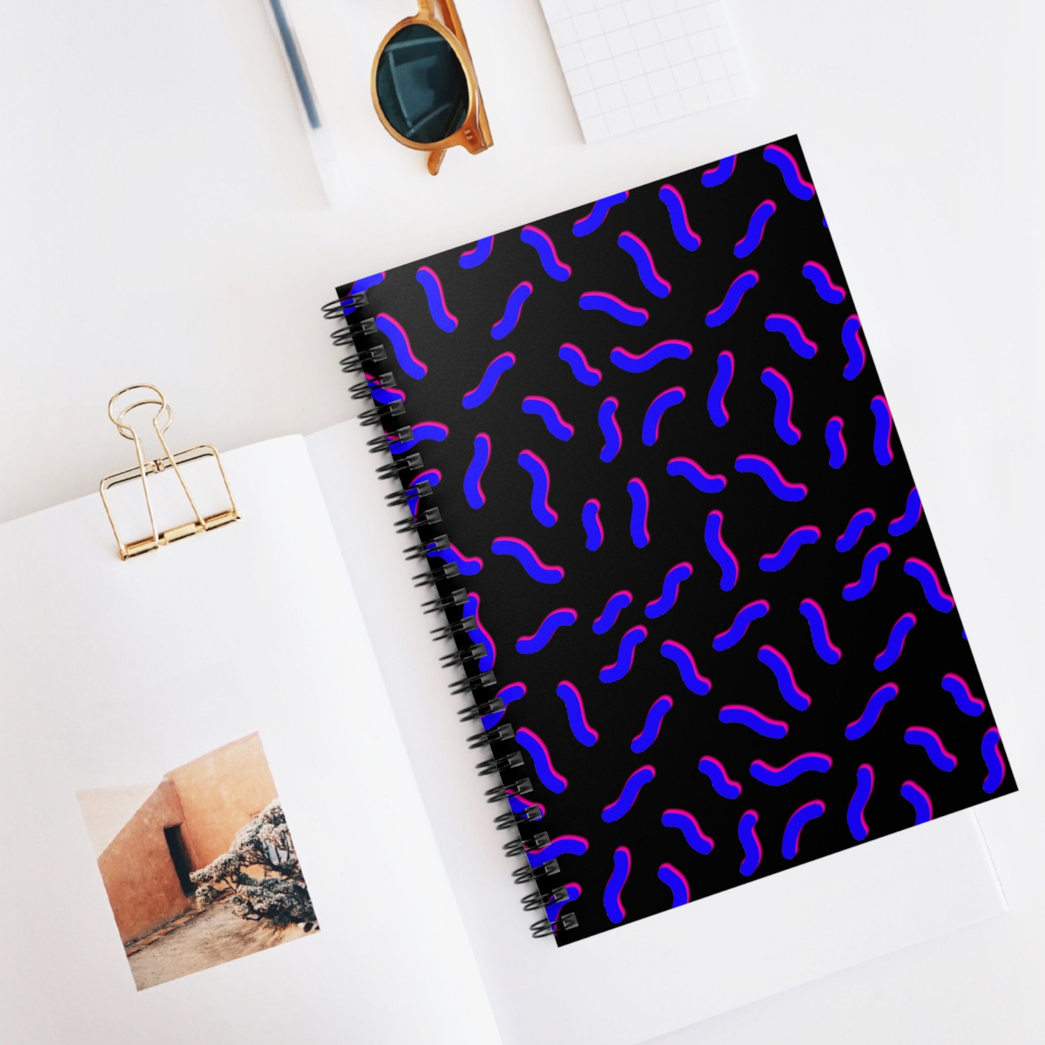 Retro 80s 90s Aesthetic Vibe Ruled Lined Personal Notebook Journal ...