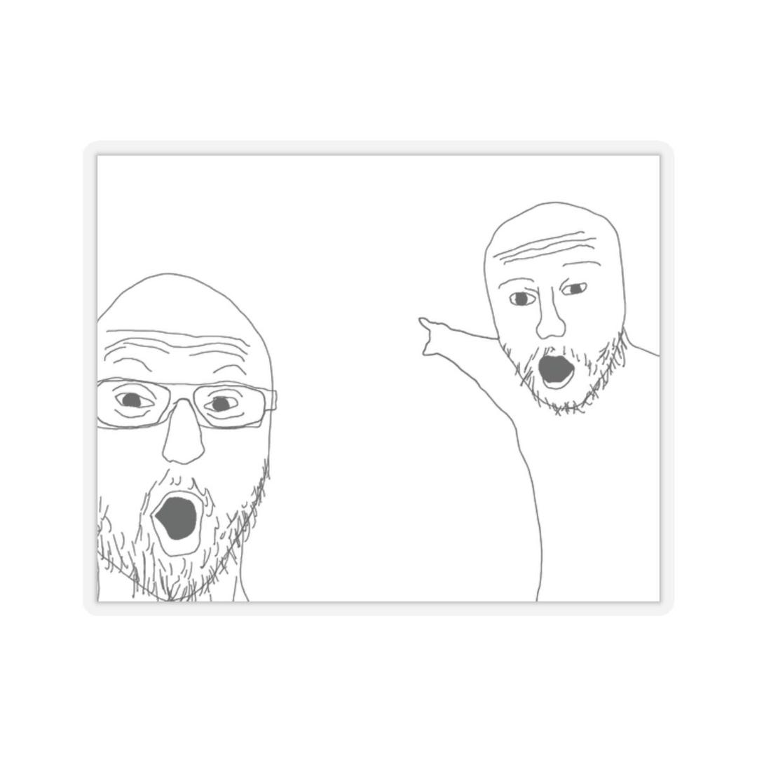 Two Soyjacks Wojak Woke Vegan Soy Point Pointing Soylennial Funny Meme ...