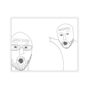 Two Soyjacks Wojak Woke Vegan Soy Point Pointing Soylennial Funny Meme ...