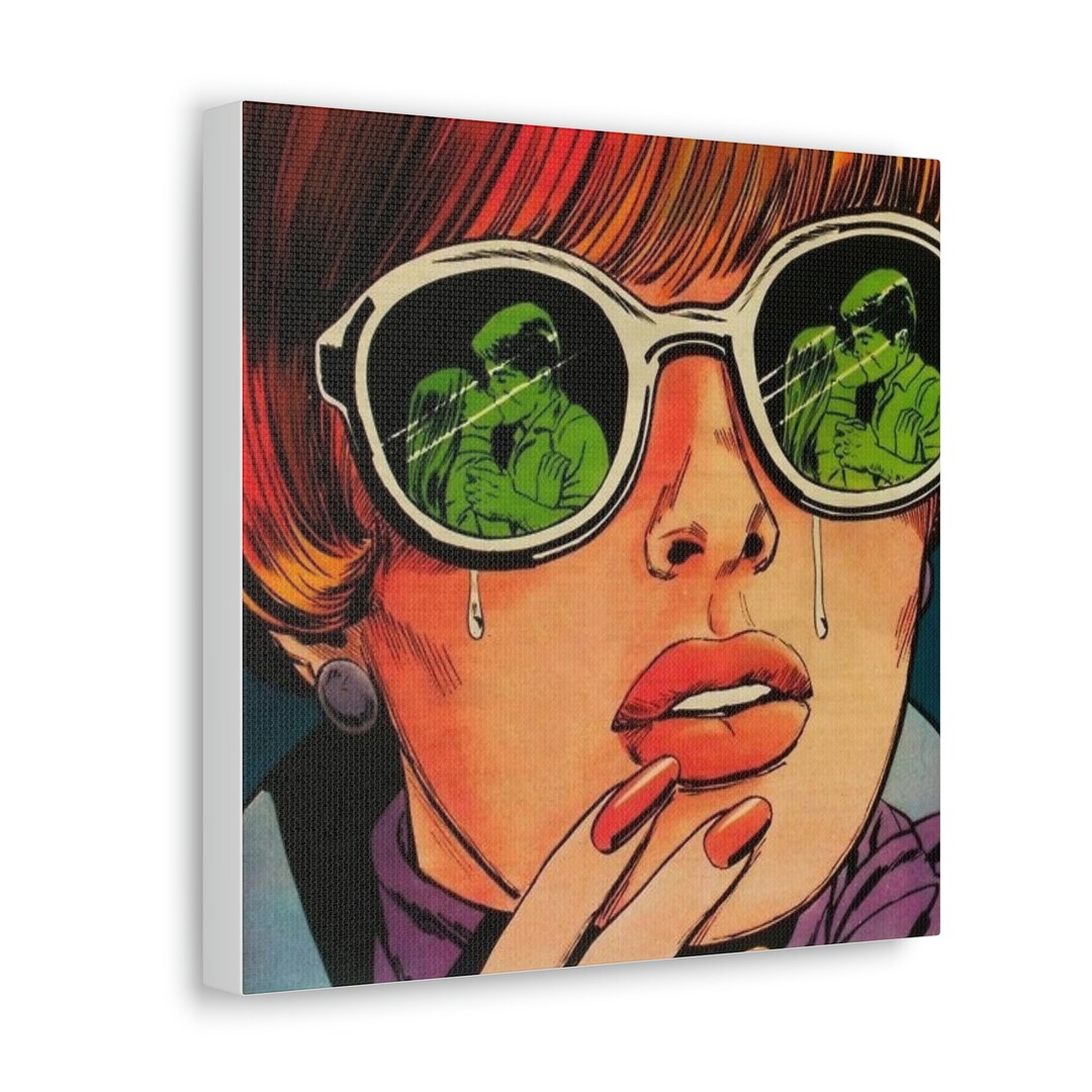 Vintage Retro Canvas, Pop Art Canvas, Home Decor, Office Decor, Dorm ...