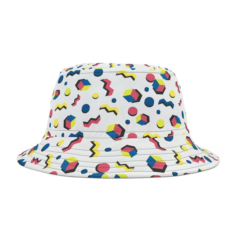 Retro 90s 80s Aesthetic Geometric Shapes Pattern Style White Unisex ...