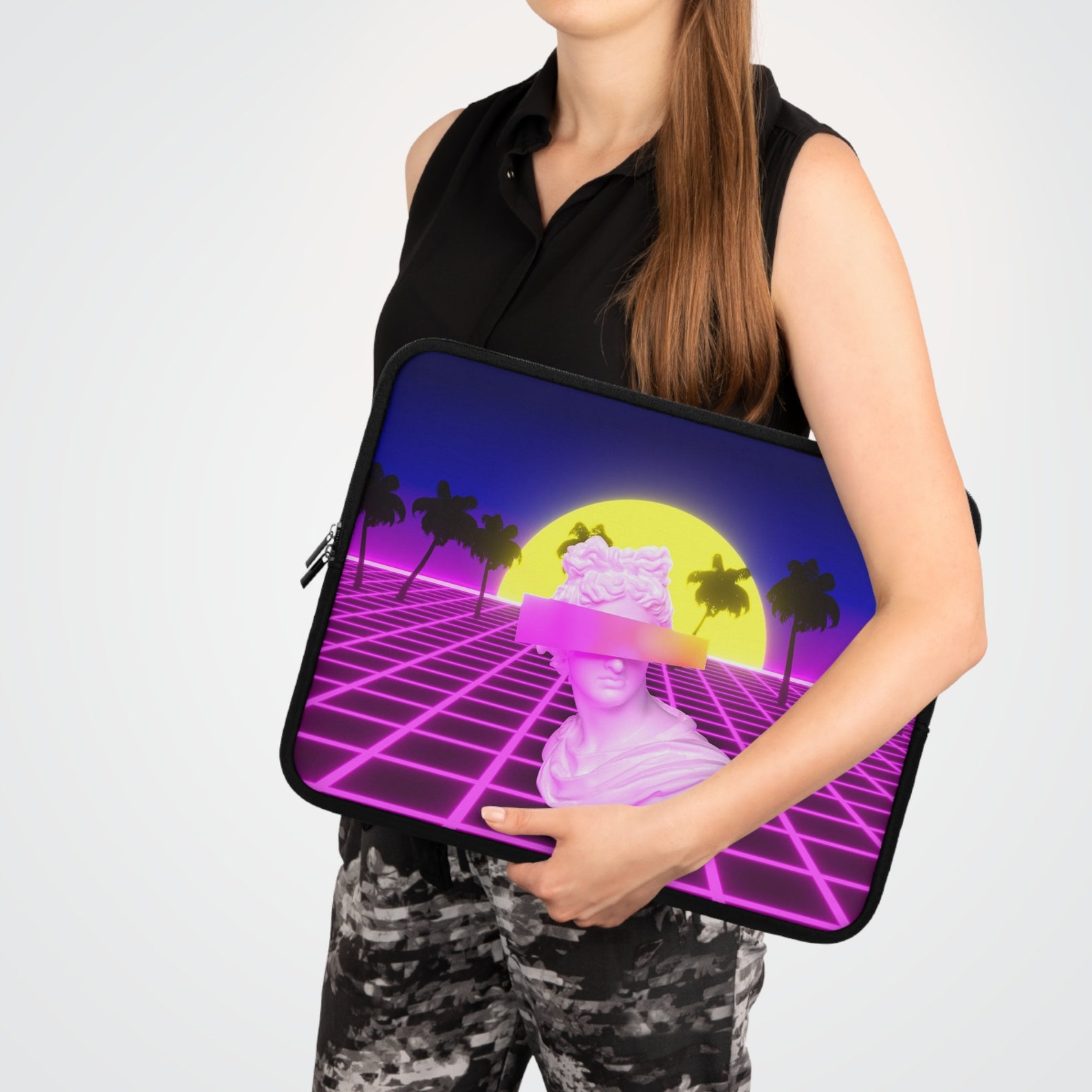 Aesthetic Vaporwave Stoic Cyberpunk Synthwave Laptop Sleeve, Computer ...