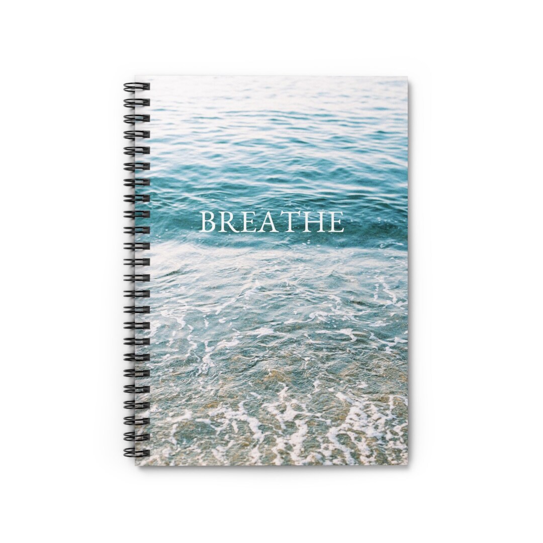 Breathe Ocean Water Ripple Reflection Beach Relax Vibes Ruled Lined ...