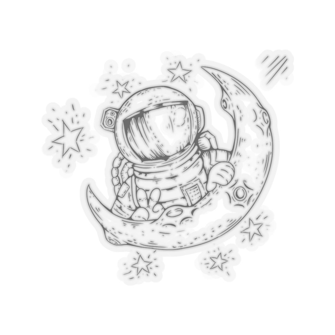 Astronaught in Space Stars Crescent Moon Astronomy Laptop Water Bottle ...