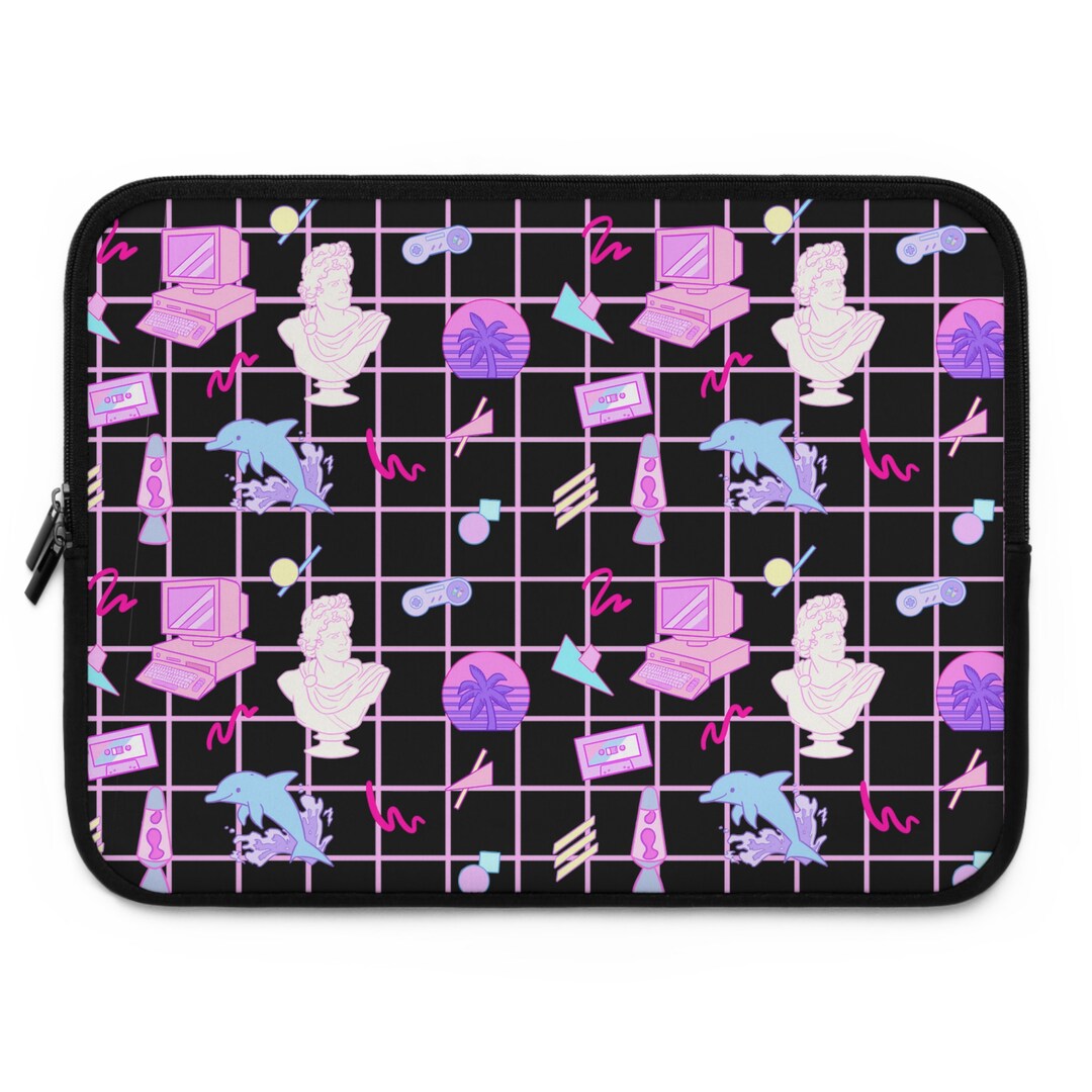 Vaporwave Retrowave 80s 90s Aesthetic Vibe Laptop Sleeve, Computer Case ...