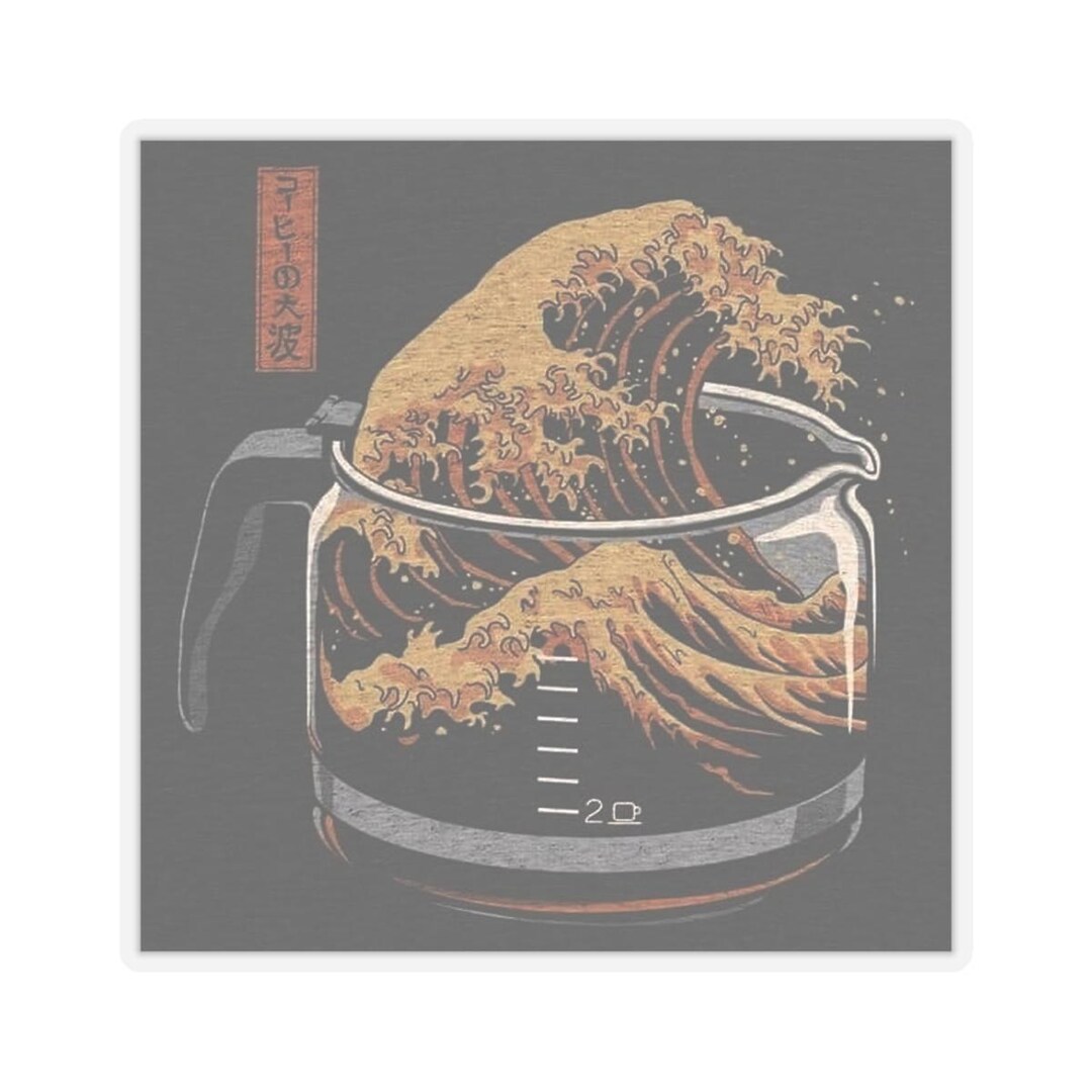 The Great Wave of Coffee Java Japanese Art Waterbottle, MacBook Pro ...