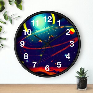 Solar System Astronomy Outer Space Cosmos Wall Clock, Wall Decor - Etsy