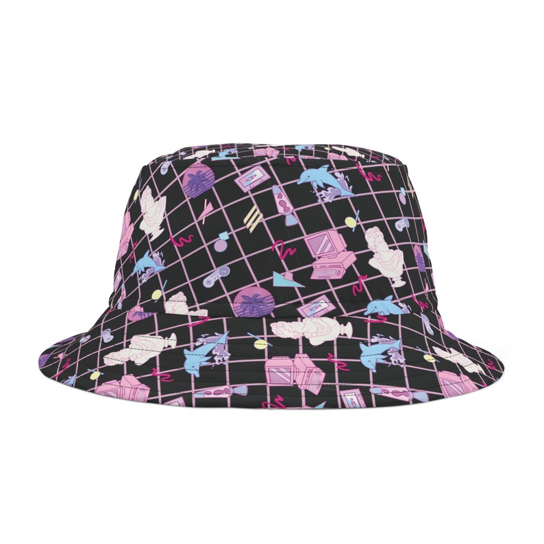 Retro Vaporwave 90s 80s Style Unisex Bucket Fisherman Hat - Etsy